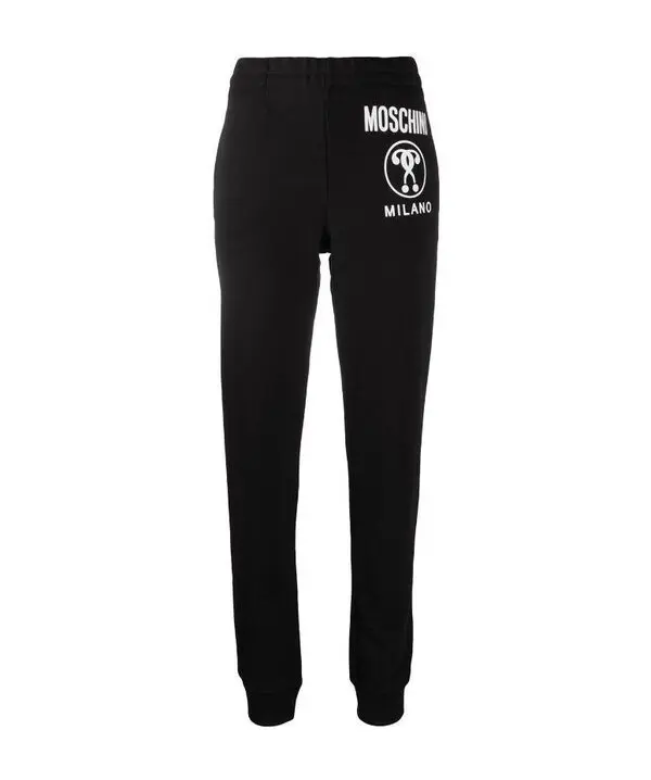 Moschino Printed Joggers - Black