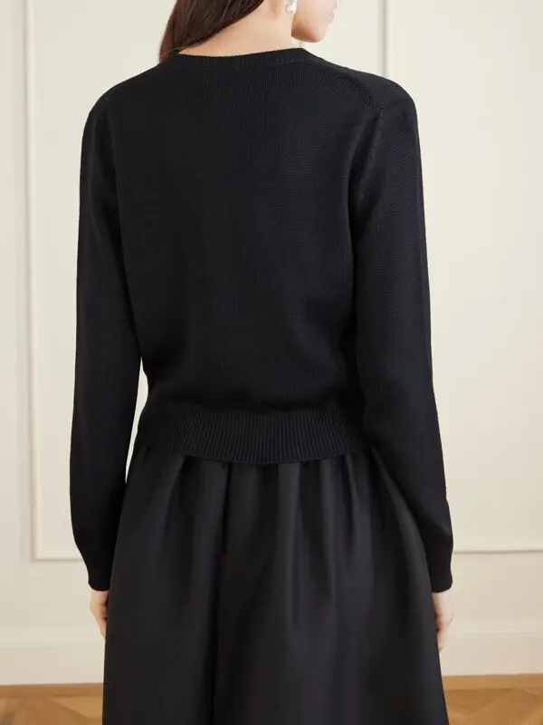 Erdem Embellished Merino Wool Cardigan