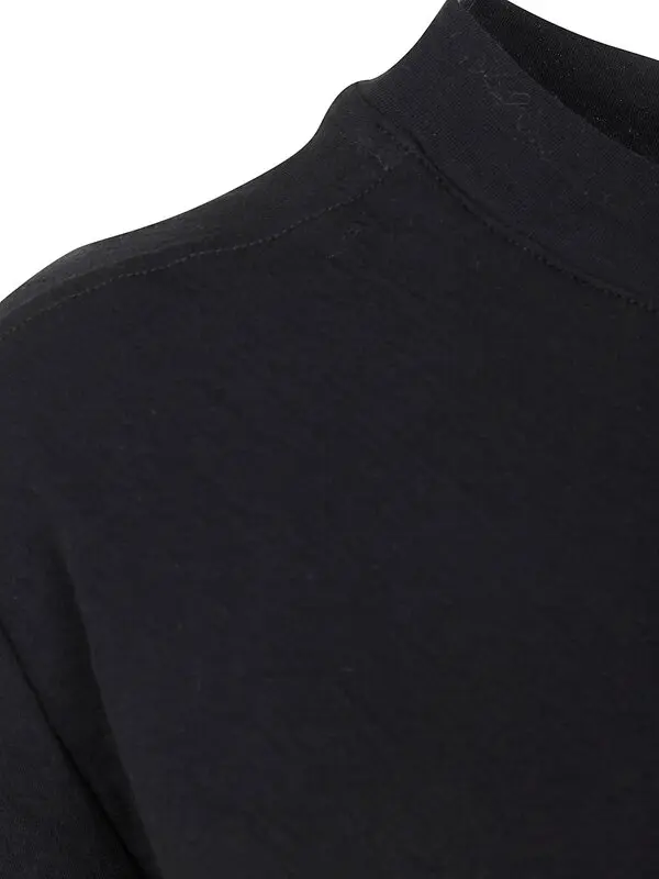 THOM KROM Cropped Seam Detail T-shirt - Black