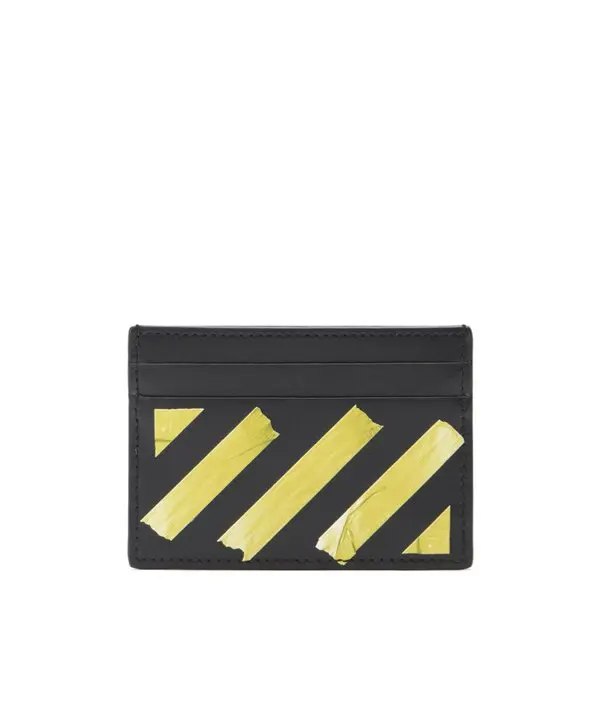 Off-White Diagonal-tape Card Case - Black