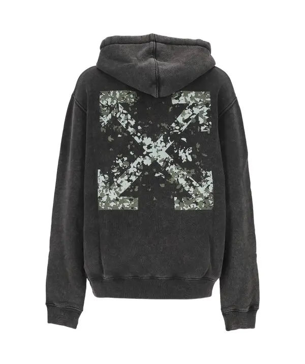 Off-White Logo Printed Drawstring Hoodie