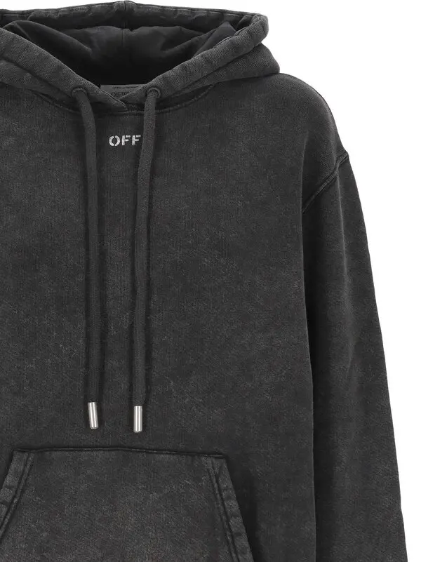 Off-White Logo Printed Drawstring Hoodie