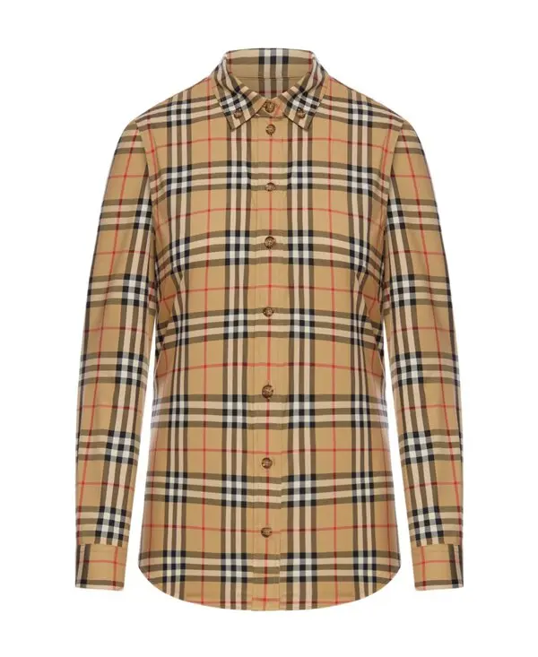 Burberry Vintage Checked Shirt - Nude