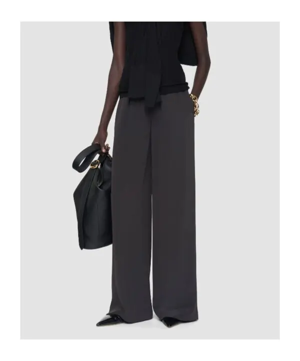 JOSEPH Nour Twill Satin Trousers - Cocoa