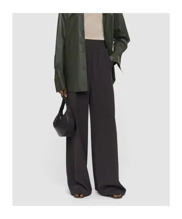 JOSEPH Nour Twill Satin Trousers - Cocoa