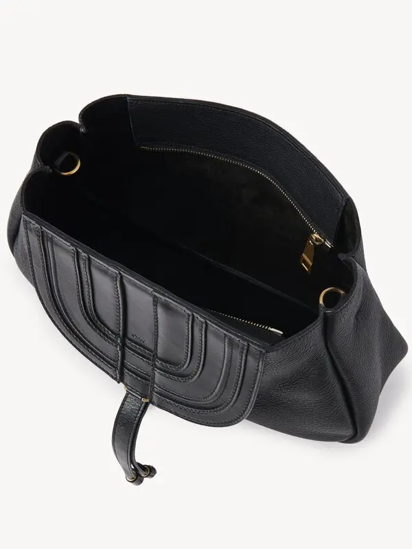 Chloé Marcie Quilted Detail Shoulder Bag - Black