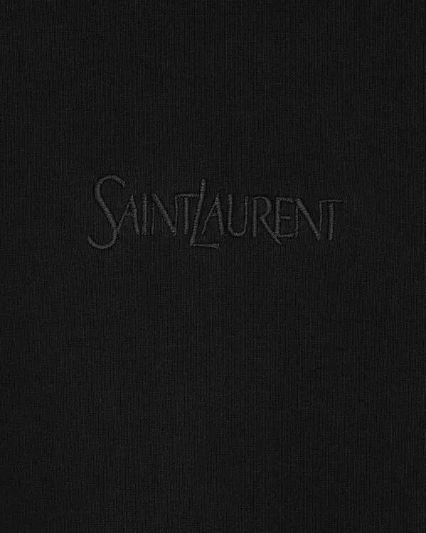 Saint Laurent Logo Embroidered Long-sleeved Hoodie