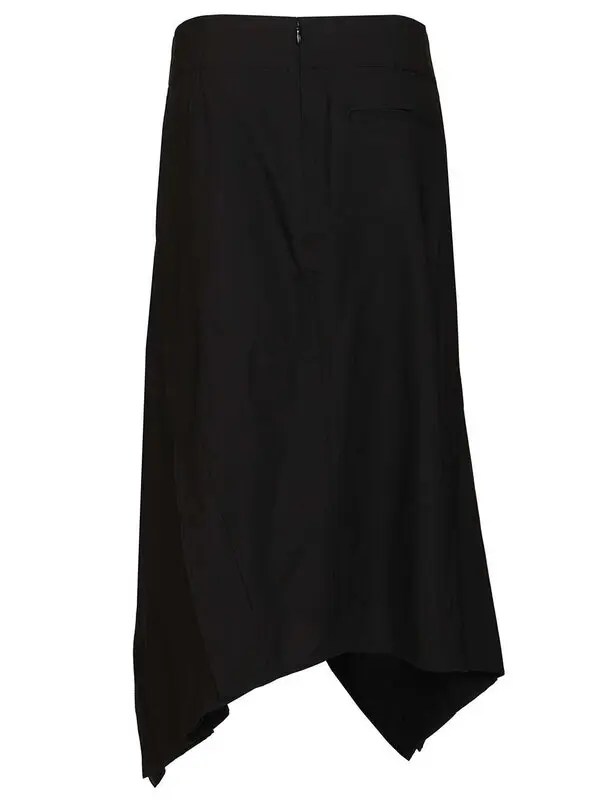 Bottega Veneta Asymmetrical Ruffled Midi Skirt