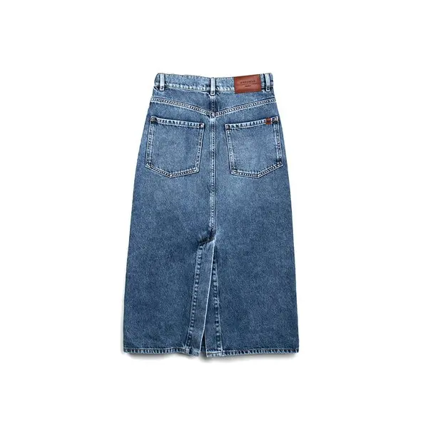 Max Mara Denim Midi Skirt With Belt Loops