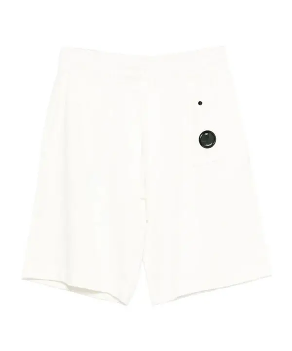 C.P. COMPANY Logo Patch Shorts - Gauze White