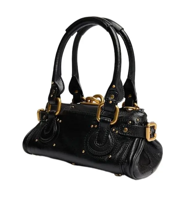 Chloé Paddington Grain Leather Shoulder Bag - Black