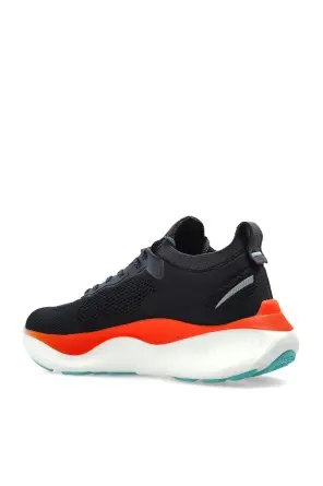 EA7 Logo Printed Lace-up Sneakers - Black
