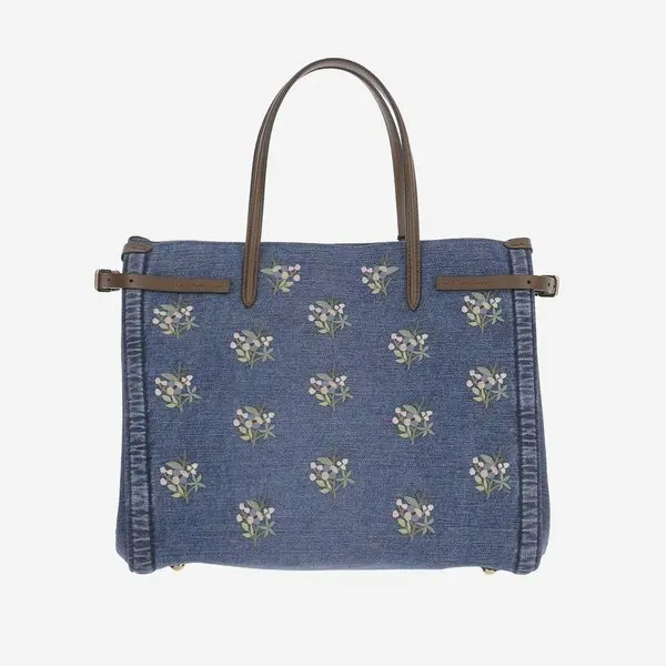 Valentino Garavani Vlogo Signature Embroidered Shoulder Bag - Gray