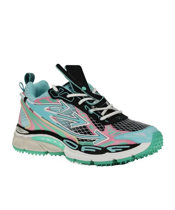 Off-White Be Right Back" Fishnet Lace-up Sneakers - Multicolor
