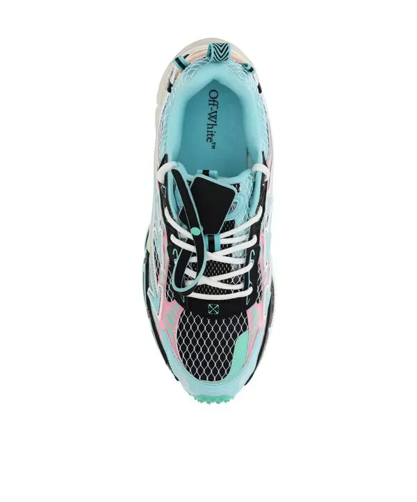 Off-White Be Right Back" Fishnet Lace-up Sneakers - Multicolor