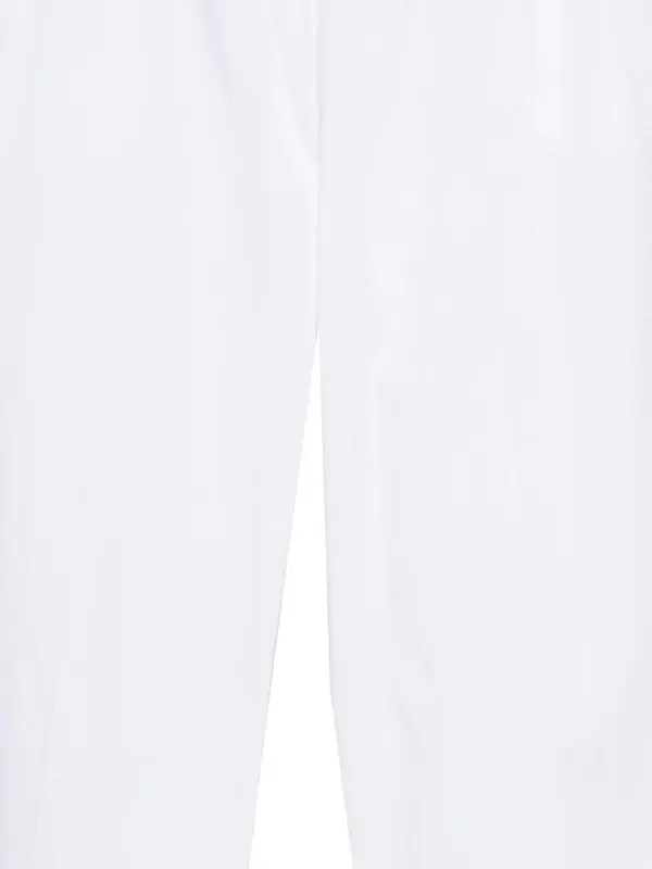 D.exterior Elastic Waist Wide Leg Cropped Pants