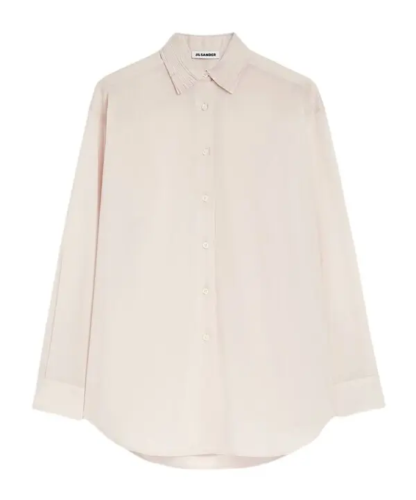 JIL SANDER Long Sleeve Buttoned Shirt - Shell Powder