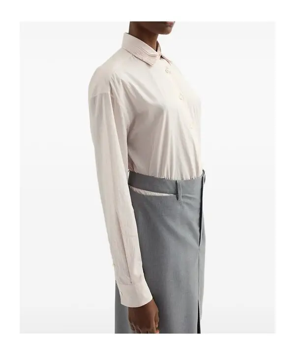JIL SANDER Long Sleeve Buttoned Shirt - Shell Powder