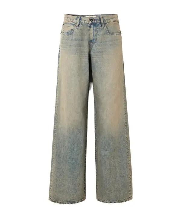 SLVRLAKE Mica Low-rise Wide-leg Jeans - Medium Denim Blue