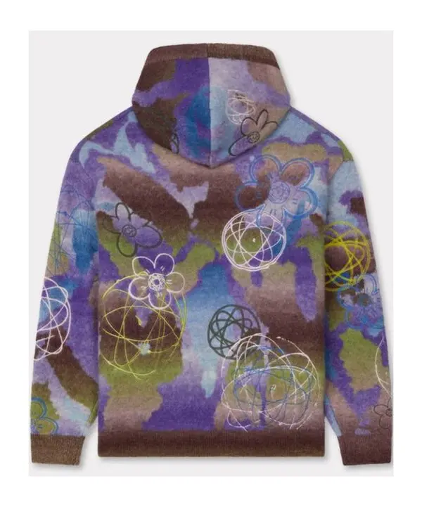 Kenzo X Futura 2000 Mixed Wool Knitted Hoodie - Multicolor