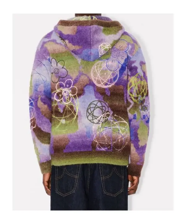 Kenzo X Futura 2000 Mixed Wool Knitted Hoodie - Multicolor