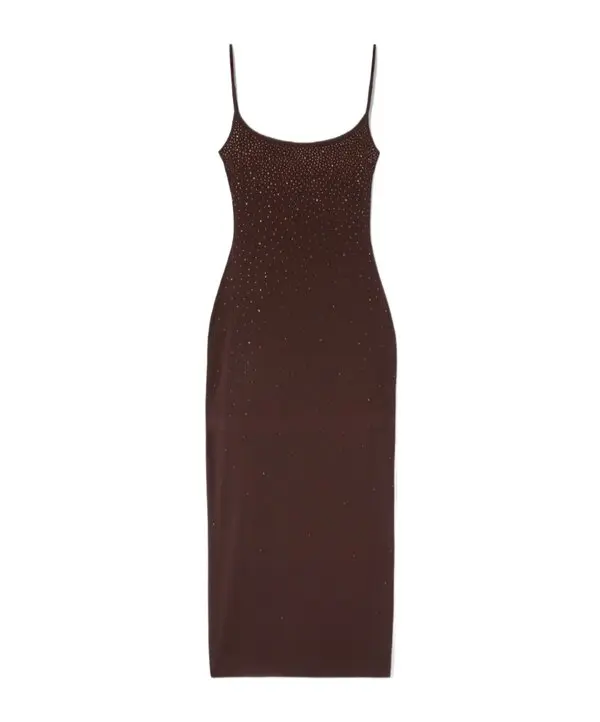 MC2 SAINT BARTH Evy Rhinestone Midi Dress - Red