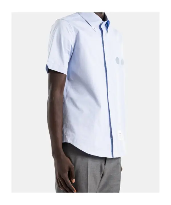 Thom Browne Racket-embroidery Short-sleeve Shirt - White