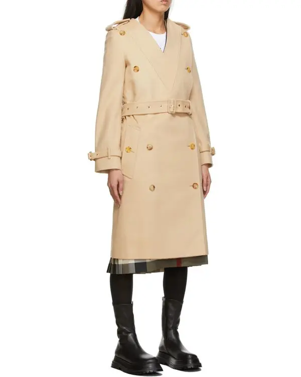Burberry Double-breasted Trench Coat - Light Brown