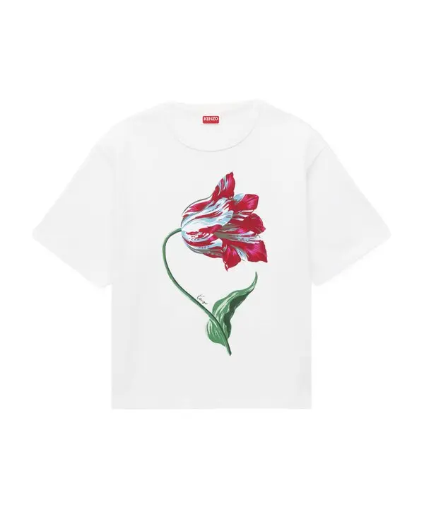 Kenzo Floral Print T-shirt - White
