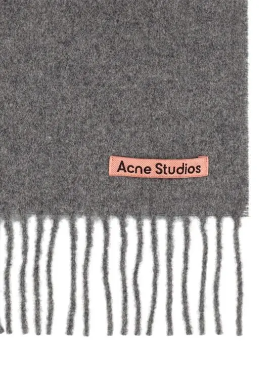 Acne Studios Fringed Scarf - Grey