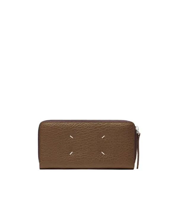 MAISON MARGIELA Four-stitch Zip-around Wallet - Brown