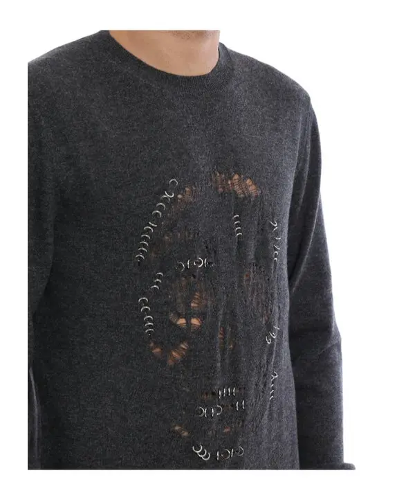 Alexander McQueen Skull Punk Piercing Sweater