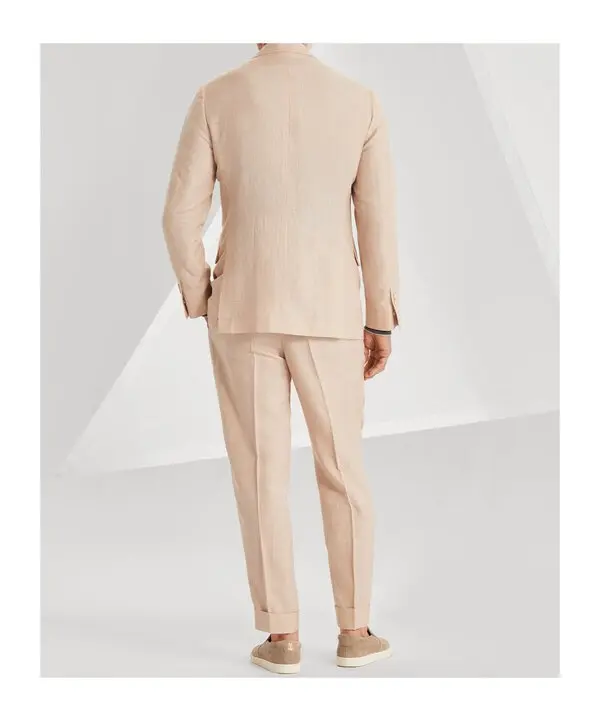 Brunello Cucinelli Long-sleeved Suit Jacket And Trousers Two-piece Set - Nude