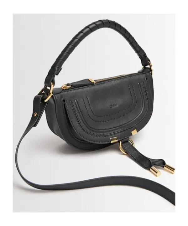 Chloé Medium Marcie Smooth Leather Bag - Black