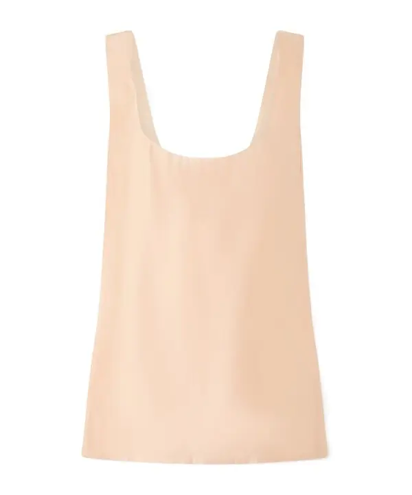 Khaite Parker Satin-twill Tank - Peach