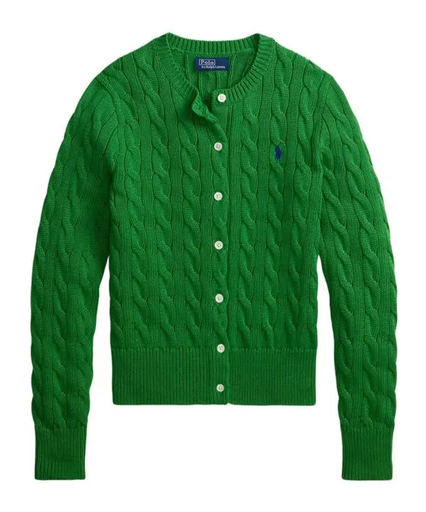Polo Ralph Lauren Cable Knit Buttoned Cardigan - Green
