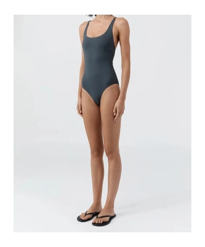 ST. AGNI Sleeveless One-piece Swimsuit - Graphite