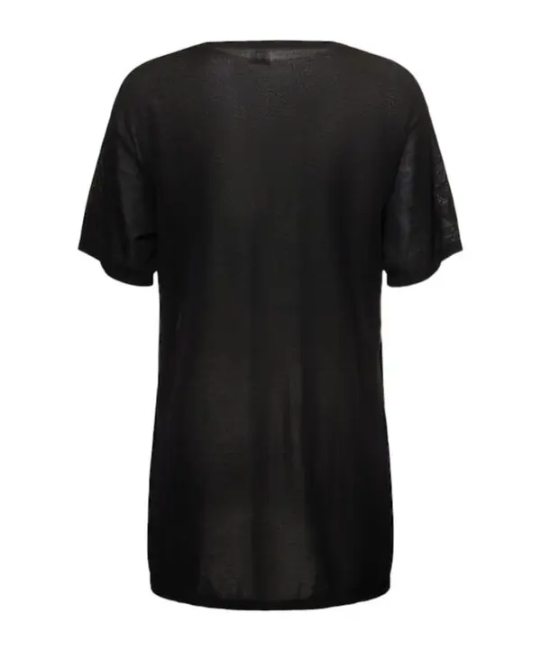 TOTEME Lyocell Blend Knit T-shirt - Black