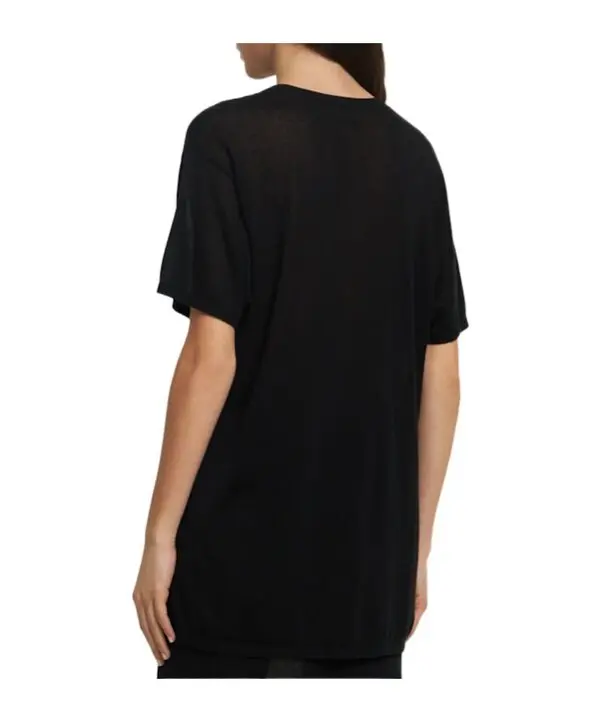 TOTEME Lyocell Blend Knit T-shirt - Black