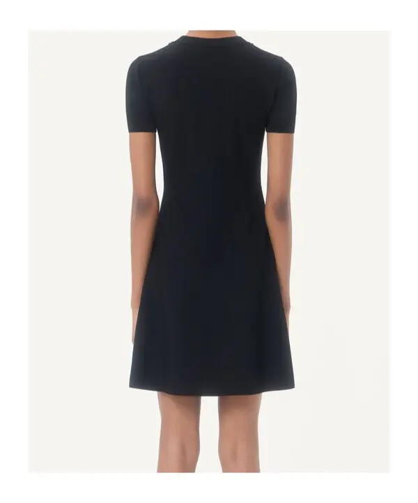 Valentino Garavani Embellished Tie-neck Dress With Rhinestone Embroidery