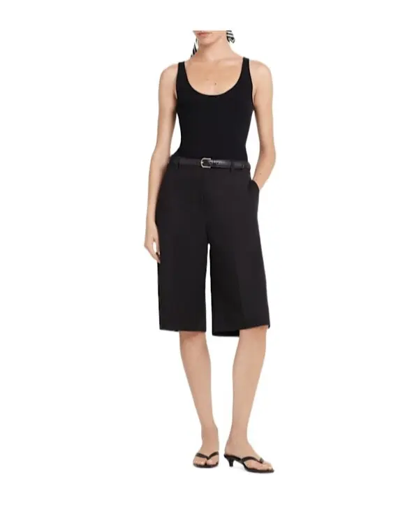 TOTEME Organic Cotton Ribbed Tank Top - Black