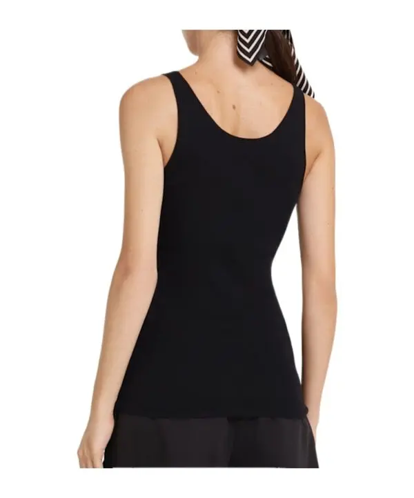 TOTEME Organic Cotton Ribbed Tank Top - Black