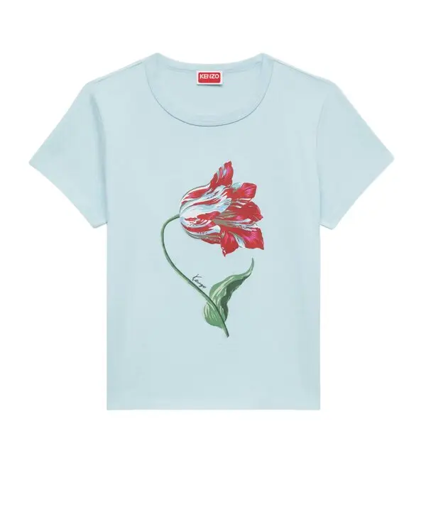 Kenzo Floral Print T-shirt - Blue