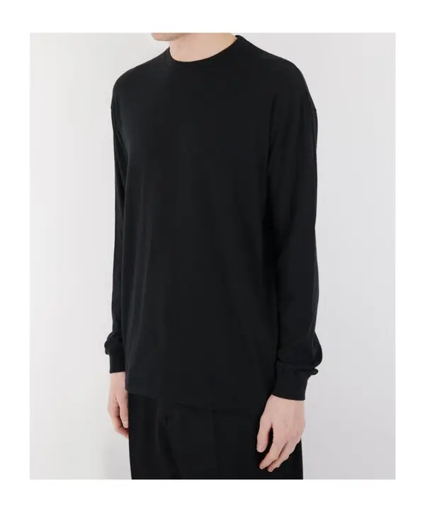 Auralee Long-sleeved Crew Neck T-shirt - Black
