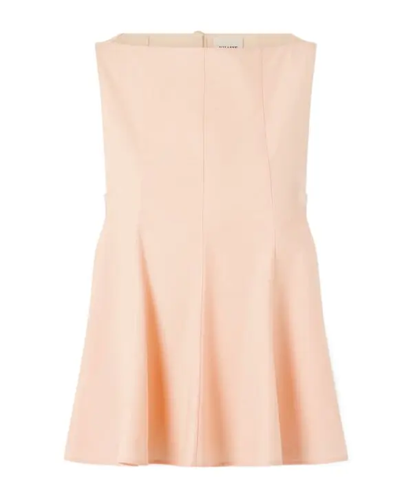 Khaite Marita Patchwork Shirt Boatneck - Peach