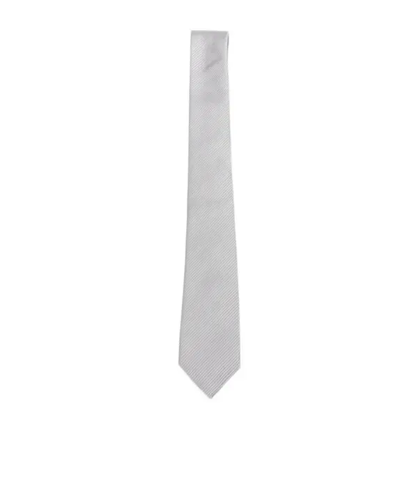 TOM FORD Textured Neck Tie - Gray