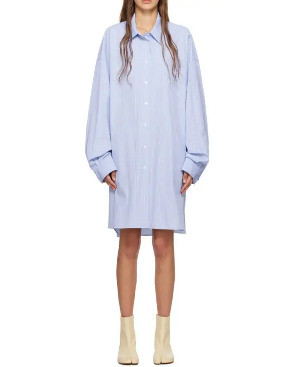 MAISON MARGIELA Striped Button-up Oversized Shirt