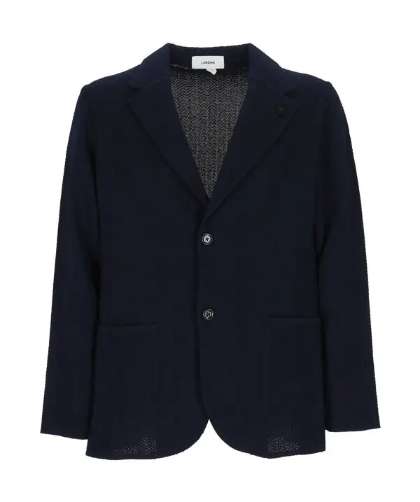 LARDINI Textured Single-breasted Blazer - Black
