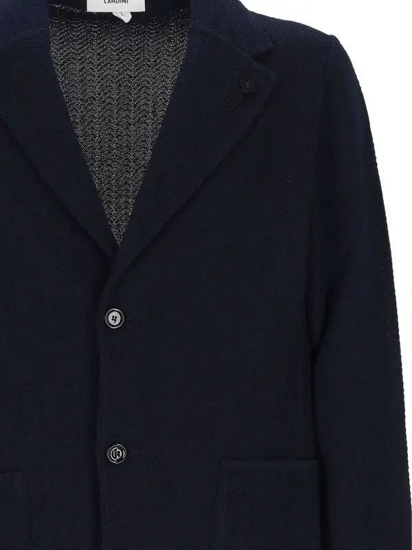 LARDINI Textured Single-breasted Blazer - Black