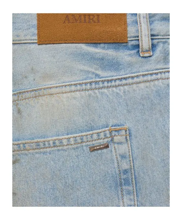 Amiri Patchwork Distressed Denim Shorts